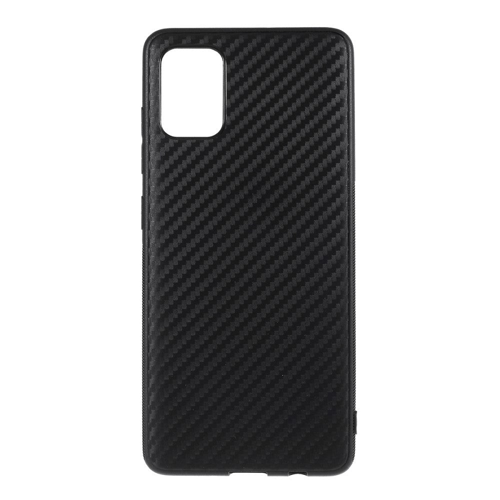 Samung Galaxy A51 Carbon Fiber Fleksibelt Deksel - Svart – INCOVER.NO