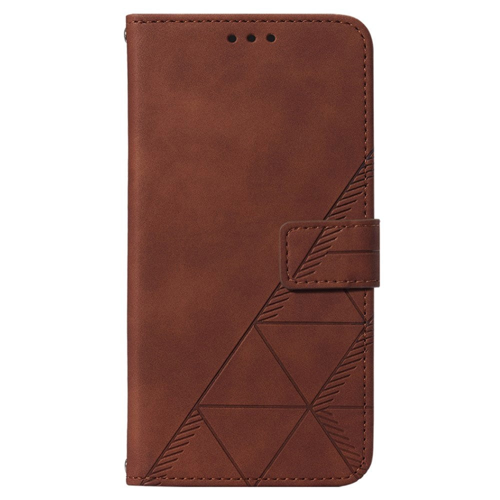 Samsung Galaxy S23 FE Lær Flip Cover med Lommebok og Skulderstropp - B ...