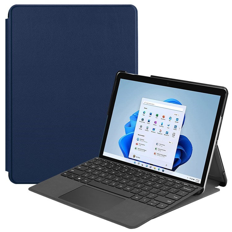 EIDERWOOD Microsoft Surface Go 4 Kunstskinn Flip Deksel - Blå – INCOVER.NO