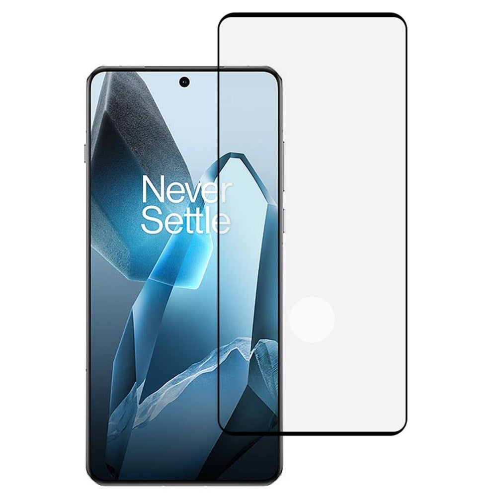 OnePlus 13 Full Fit Skjermbeskyttelsesglass - Gjennomsiktig/Svart Kant ...