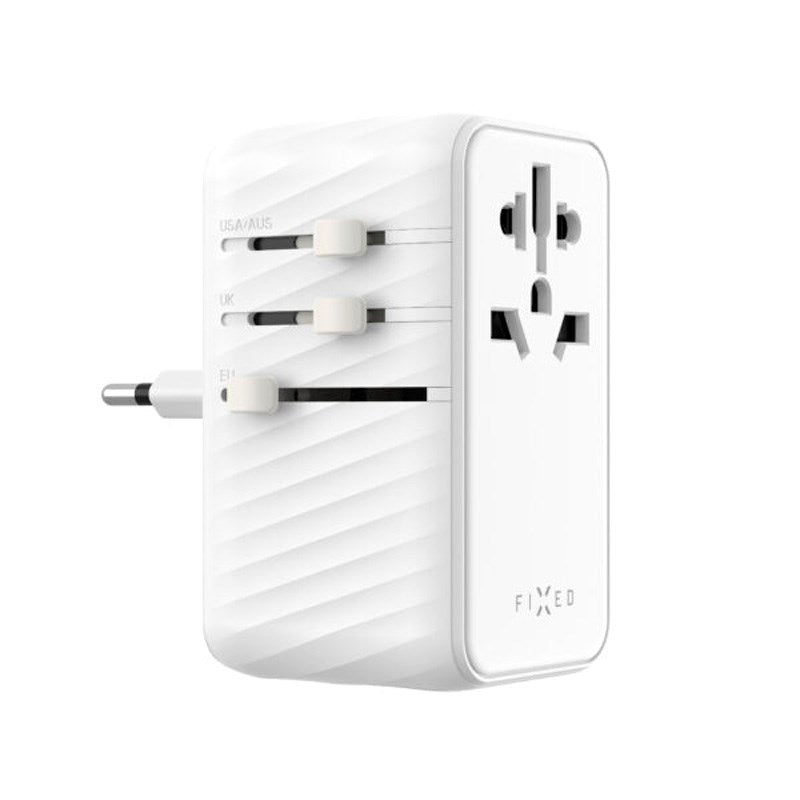 Fixed Universal Reise Adapter 85W EU / UK / USA / AUS - Hvit – INCOVER.NO