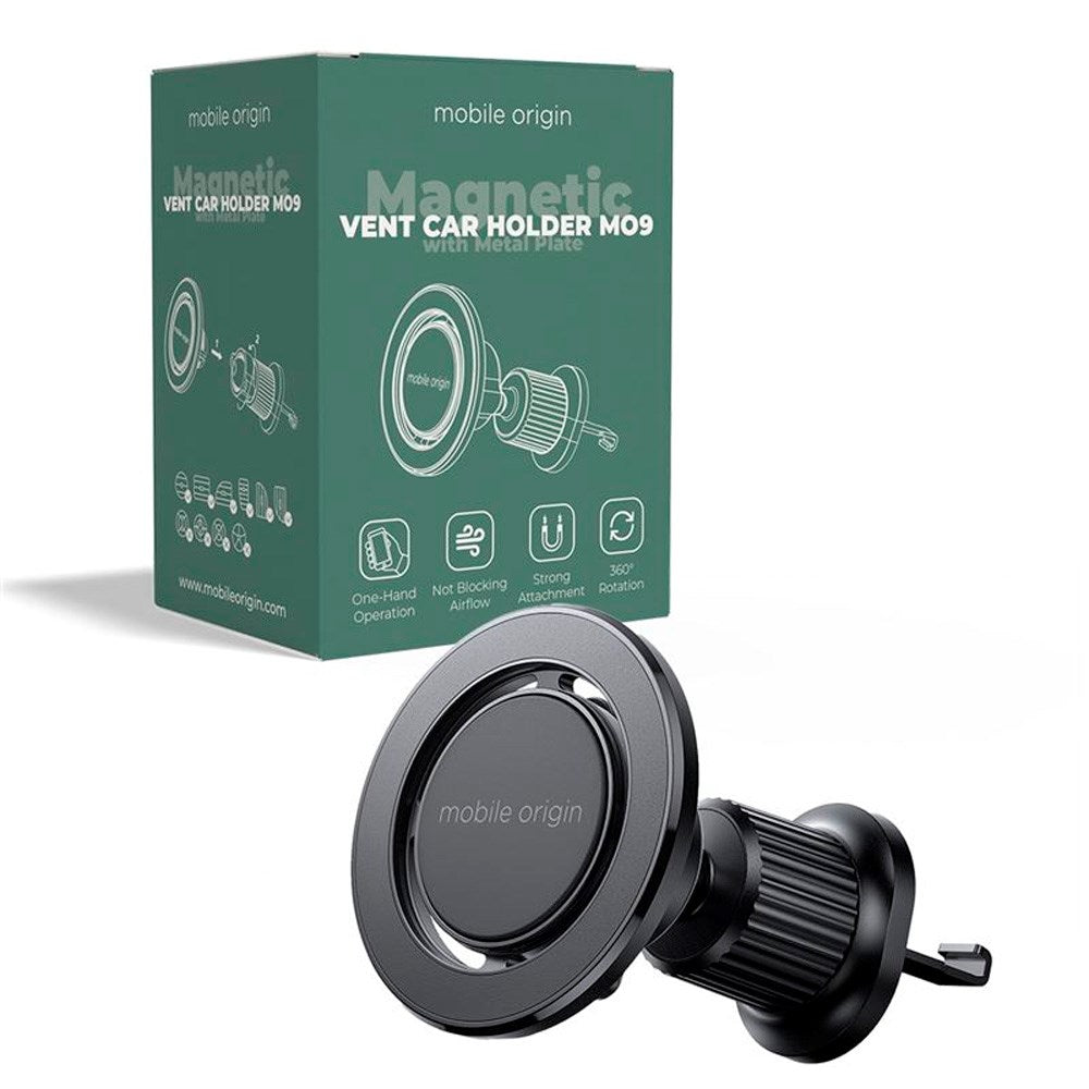 Mobile Origin MO9 Magnetisk Mobilholder til Bil - Svart – INCOVER.NO